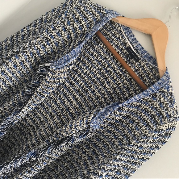 Tommy Hilfiger | Sweaters | Tommy Hilfiger Blue Waterfall Knit Cardigan ...